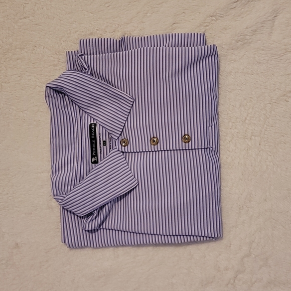 Pebble Beach | Shirts | Pebble Beach Performance Striped Polo | Poshmark